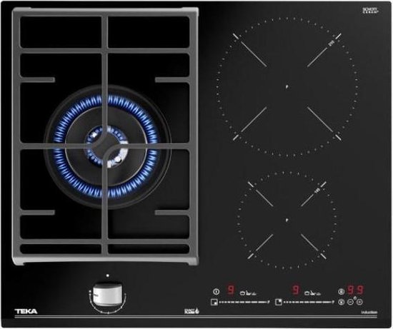 Teka JZC 63312 ABN, Noir, Intégré, 60 cm, Combi, Verre-céramique, 3 ...