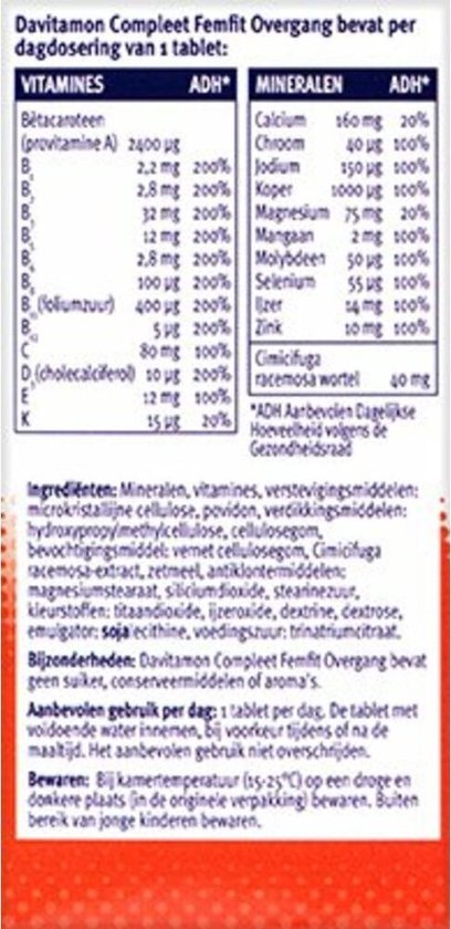 Davitamon Compleet Vrouw Overgang - multivitaminen - Overgang producten ...