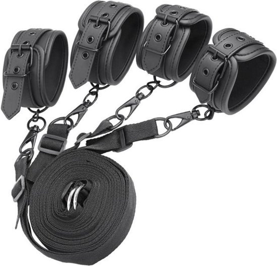 INTOYOU BLACK SHADOW - Bed Restraints Set Vegan Leather | bol.com
