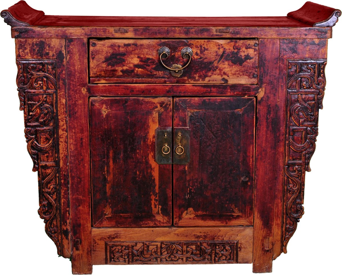 Fine Asianliving Antieke Chinese Kast Handgesneden B110xD43xH91cm ...