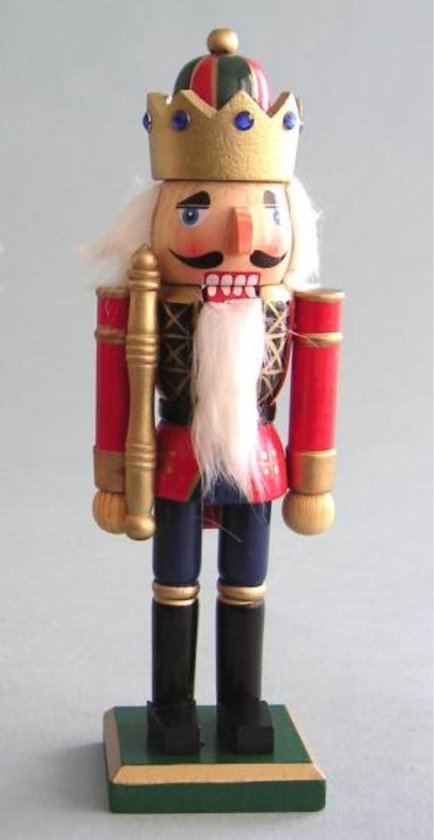 Notenkraker met sceper en kroon | het keerstbeeld / de kerstdecoratie ...