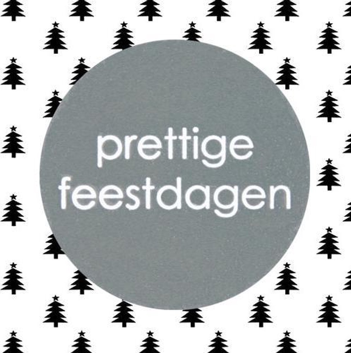 30x Stickers Kerst | PRETTIGE FEESTDAGEN | 35 mm | glimmend zilver ...
