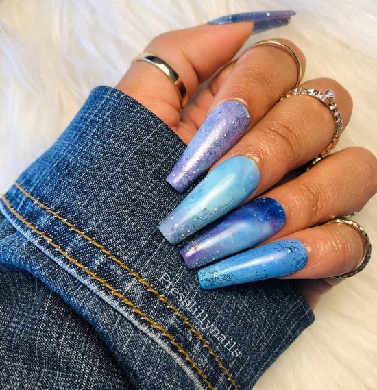 Herbruikbare gel kunstnagels - Luxury press-on nails/ Maat M - Regular ...