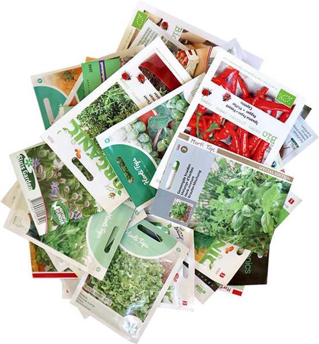 AANBIEDING - 50 verschillende zakjes zaad - je ontvangt 20 groente-, 20 ...
