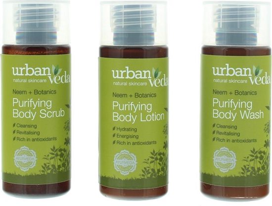 Urban Veda Purifying Body Regime Travel Set - Bodycare Set 3 Pieces Gift Set -... | bol
