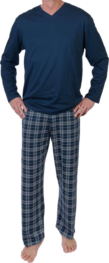 Schiesser Heren Pyjama - Donkerblauw - Maat XXL | bol.com