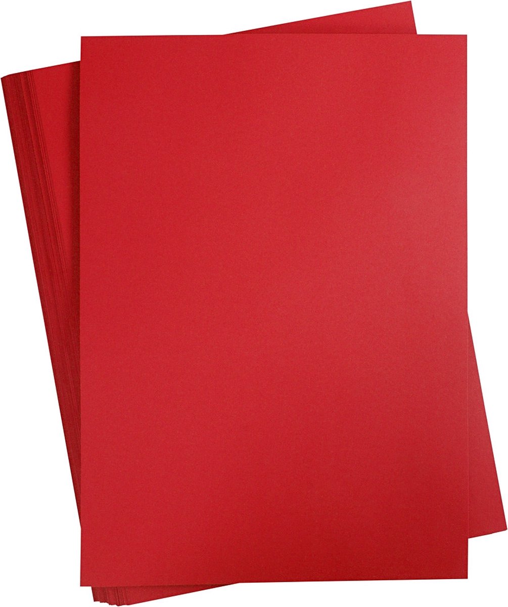 Gekleurd Karton, A2, 420x594 mm, 180 gr, kerstrood, 100 vel/ 1 doos ...