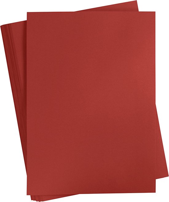 Gekleurd Karton, A2, 420x594 mm, 180 gr, donkerrood, 1x100vel/ 1 doos ...