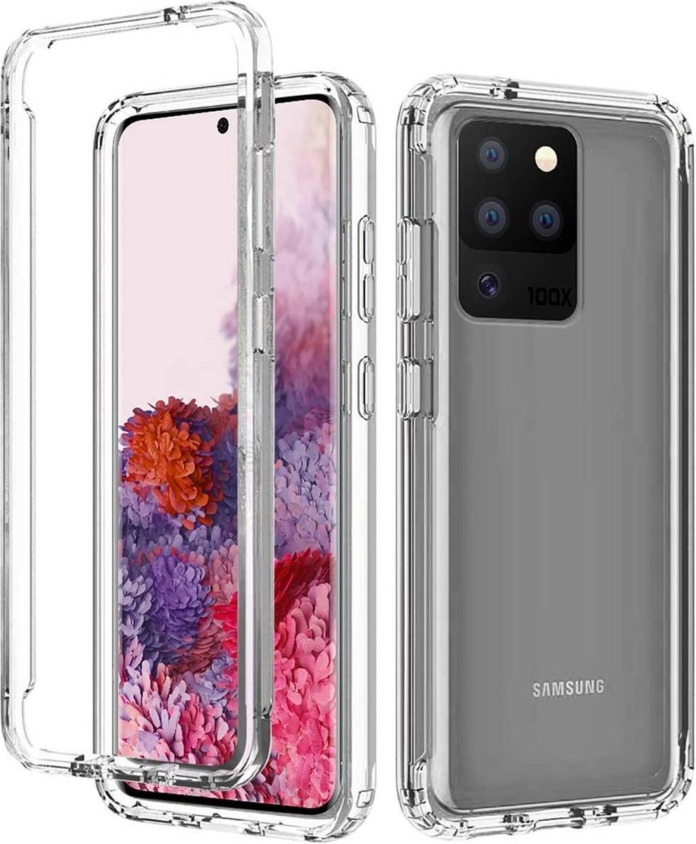 bol.com | 2 in 1 Siliconen TPU hoesje Case 360 Graden voor Samsung Galaxy S20 Ultra