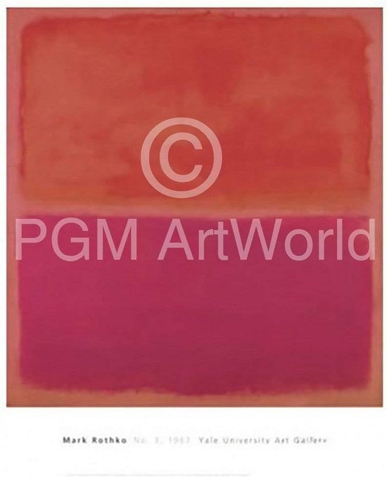 Kunstdruk Mark Rothko - No, 3, 1967 71x81cm | bol