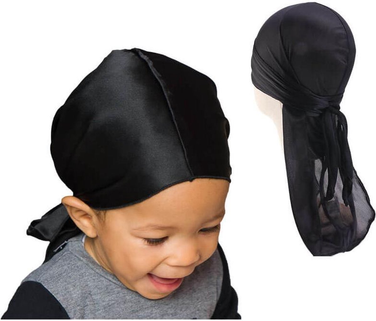 Durag – Kinderen durag – baby durag – Zwart - Kinderen hoofdeksel ...
