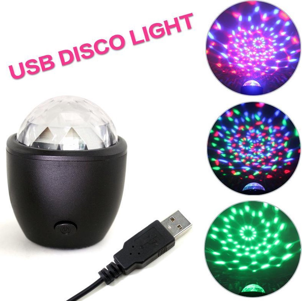 Mini Discolamp - USB Discobal - Kinderen en Volwassenen - Disco Lamp ...