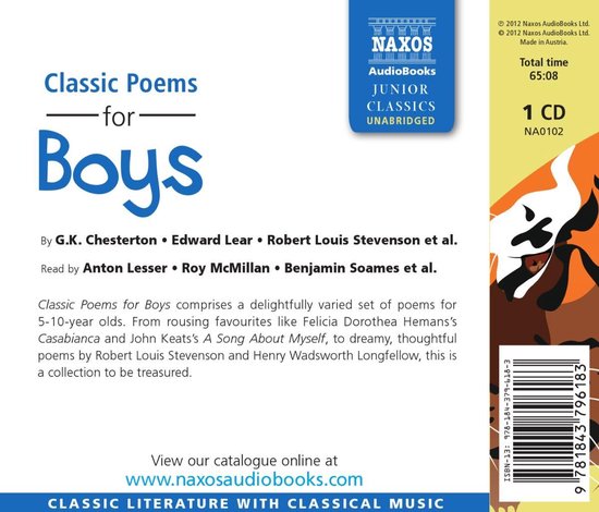 Classic Poems For Boys, Various | CD (album) | Muziek | bol.com