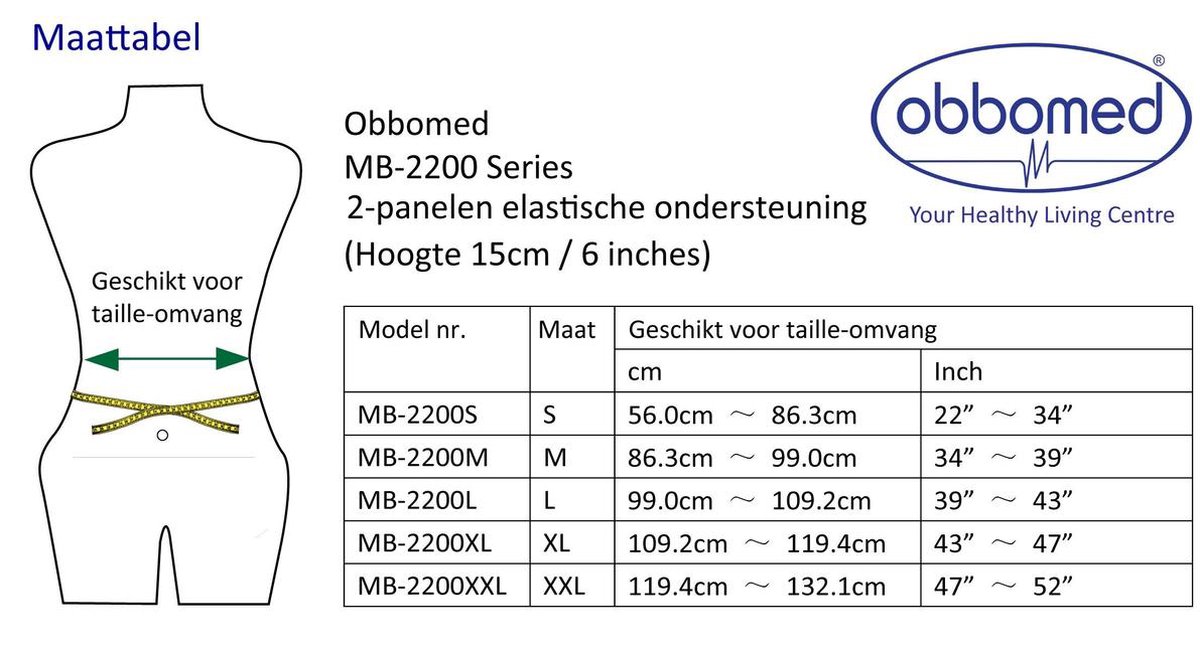 OBBOmed - Elastische 2 banden bandage - geeft extra steun en stevigheid ...