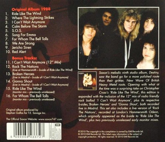Destiny, Saxon | CD (album) | Muziek | bol