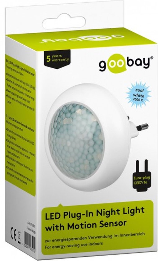Goobay Compact LED nachtlampje met bewegingsmelder | bol