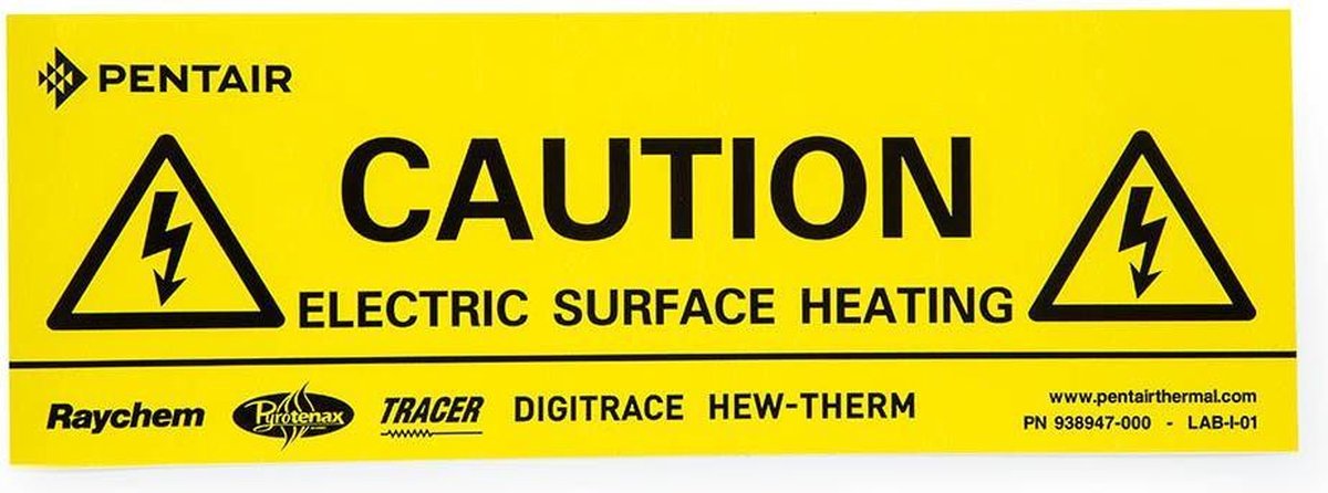 Raychem LAB-I-05 waarschuwingslabel Engels | bol