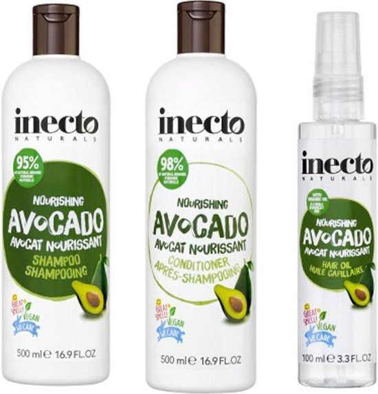 Inecto Avocado Shampoo, Conditioner en Hair Oil | bol.com