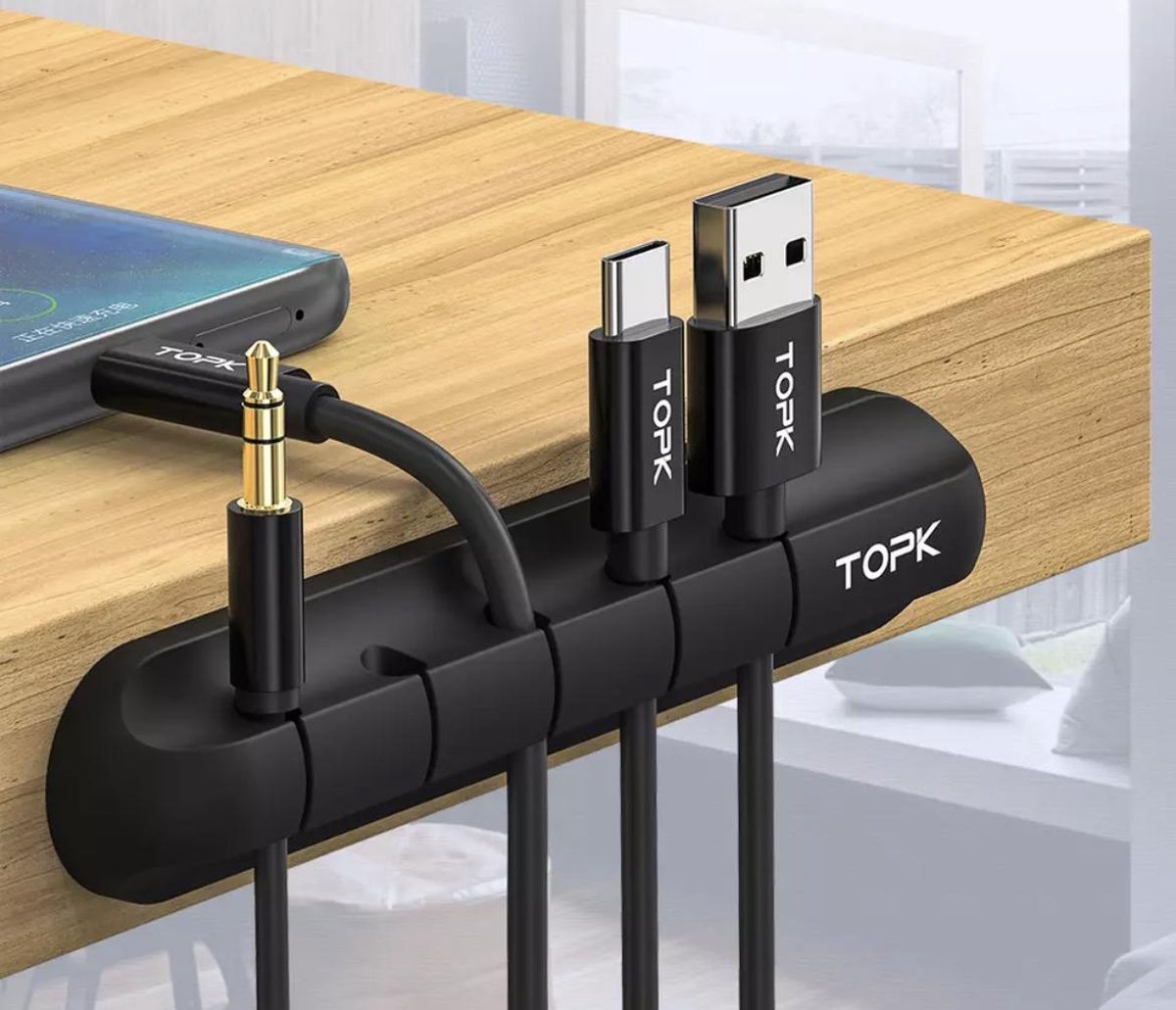 Kabel Organiser Zwart - 1x kabel clips voor 3 kabels - Zelfklevende ...