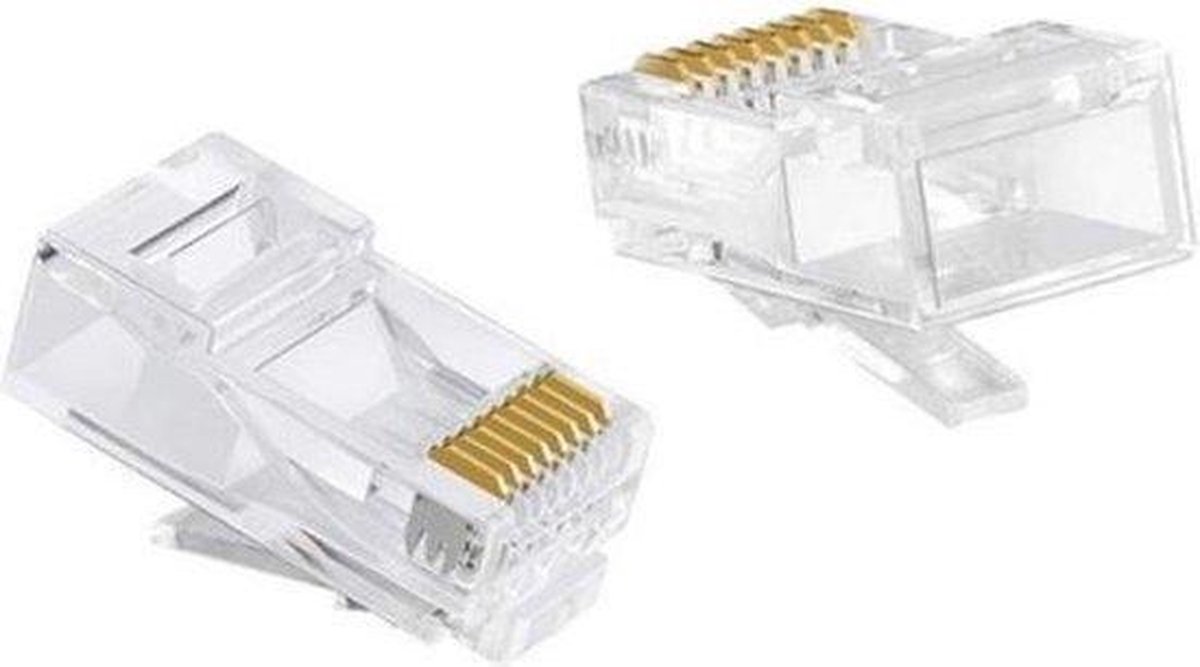RJ45 CAT6 UTP Connector - LAN Kabel Aansluiting Stekker voor Internet ...