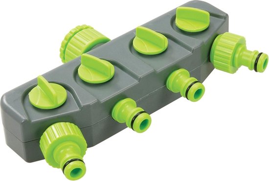 Silverline 4-weg waterverdeler 3/4 en 1/2 | bol