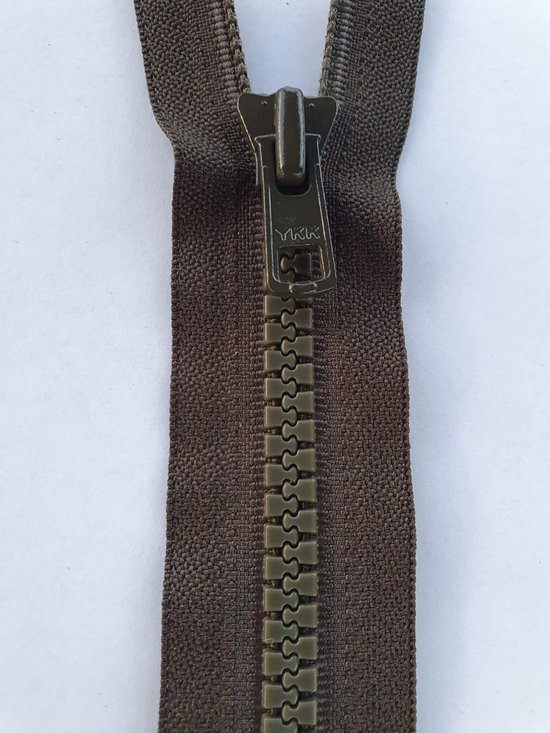 YKK ritssluiting bloktand, 8mm, deelbaar, Leger Groen, 60 cm, per stuk. | bol