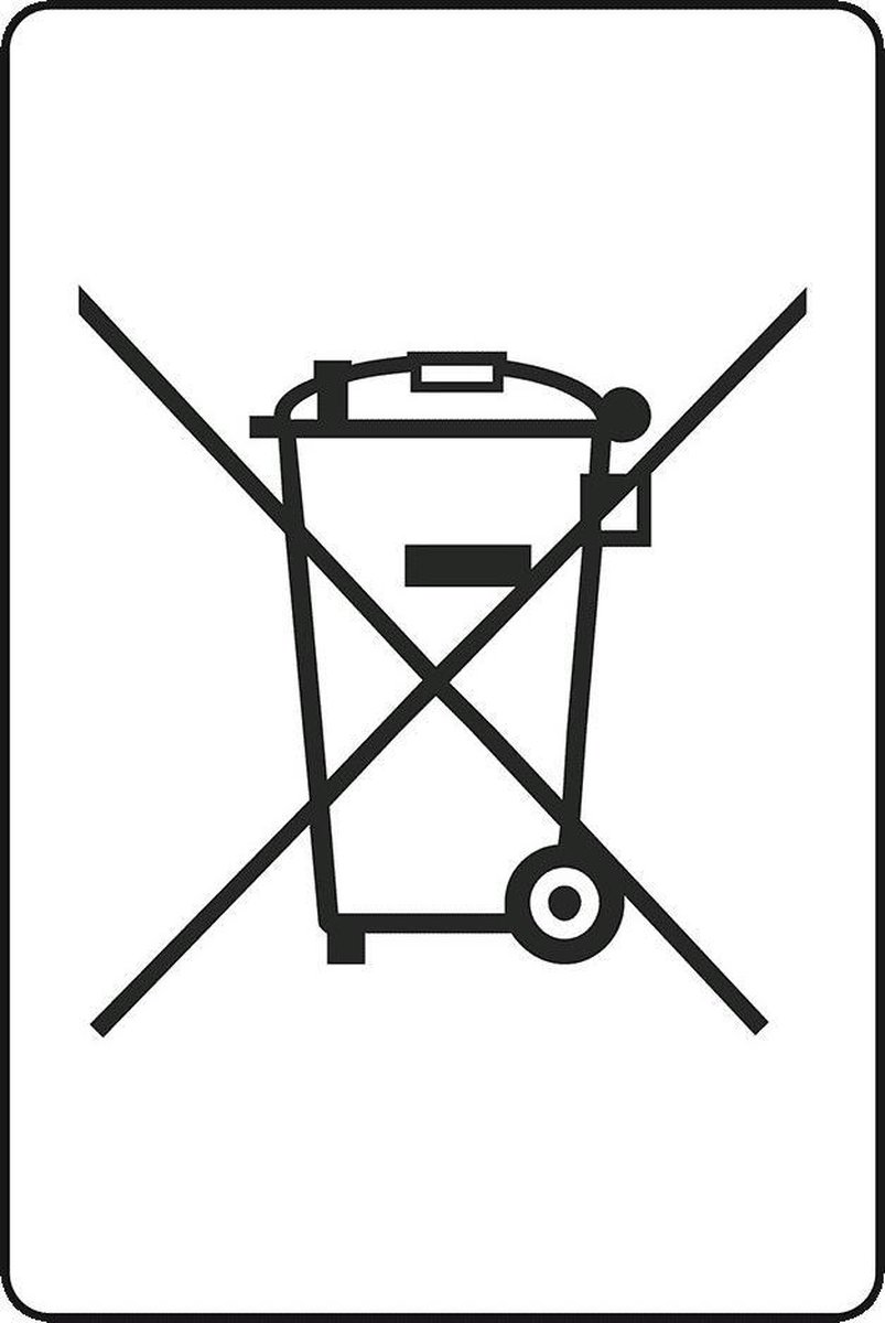 WEEE-etiket sticker zonder Balken, 10 stickers per kaart 10 x 15 mm ...