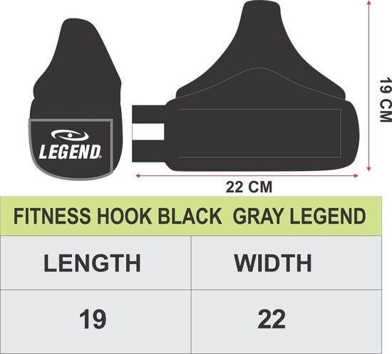 Legend Sports Lifting Hooks Zwart | bol