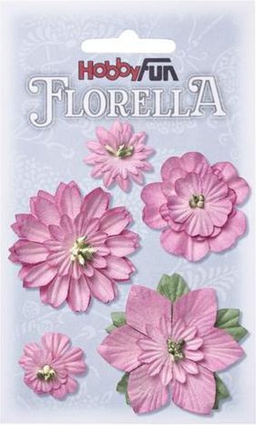 FLORELLA-Bloemen roze, 2-5cm | bol
