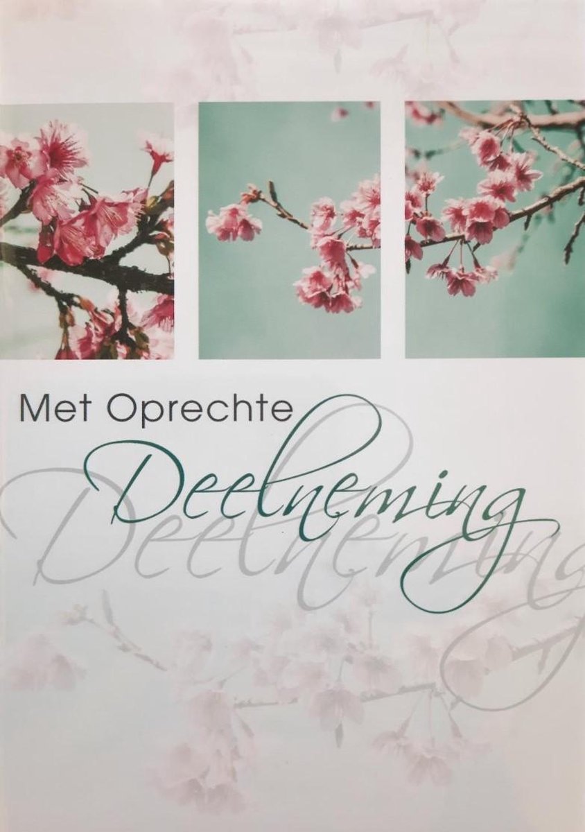 Condoleance Kaarten - Met Oprechte Deelneming - 3 Wenskaarten - 12 x 17 ...