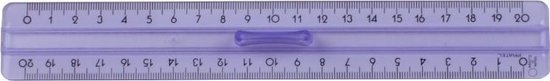 Liniaal met handvat Kunststof 20 cm set van 10 stuks - A040157 | bol