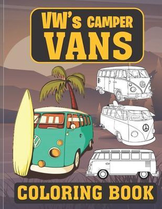 VW's Camper VANS Coloring Book, Lunar Bunny | 9798742263012 | Boeken ...
