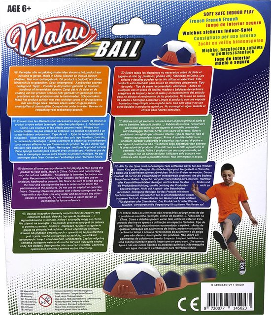 Wahu Ball - Zwart/Geel - De bal voor binnenshuis! | bol