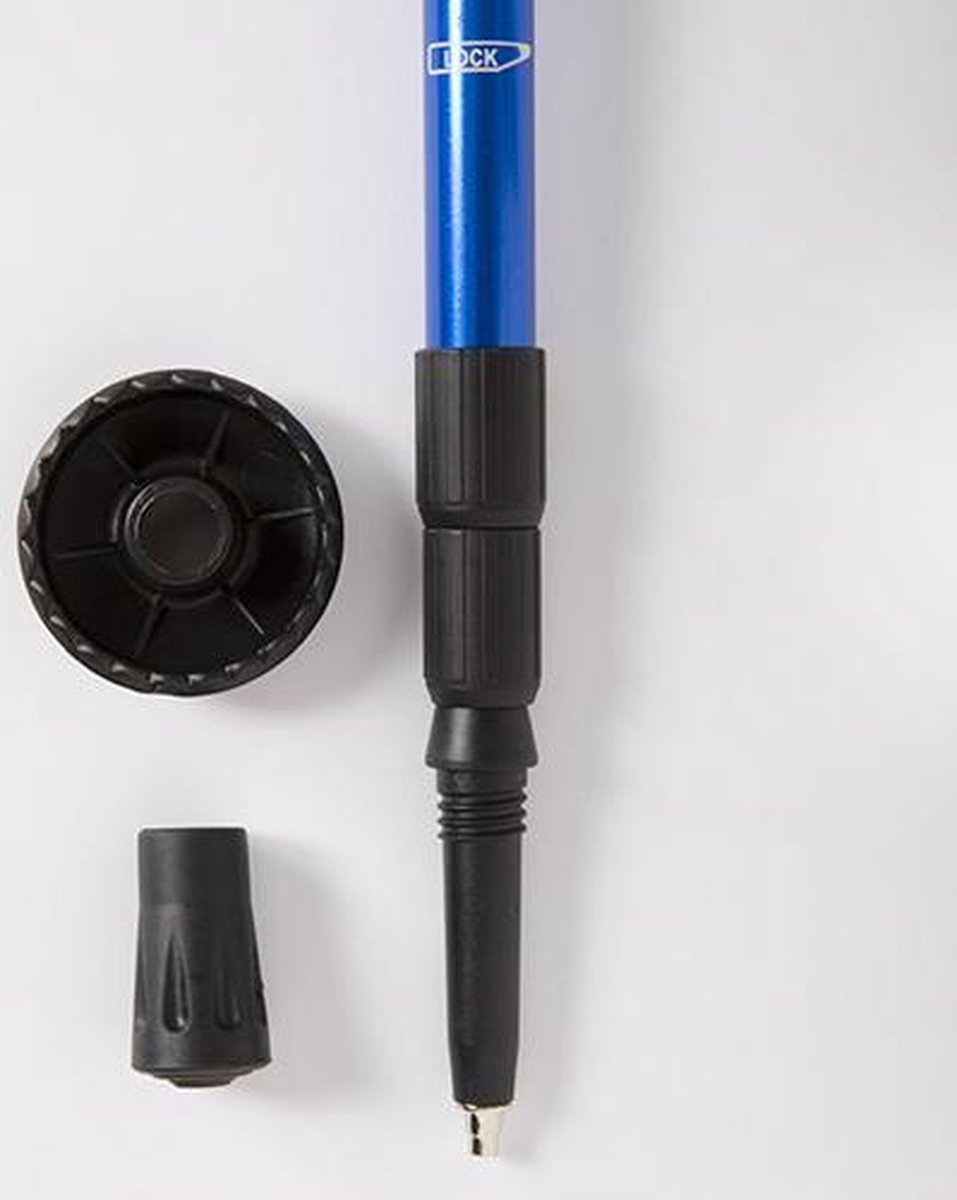 Verstelbare nordic walking stokken | wandelstokken| opvouwbaar | blauw ...