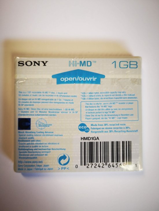 Sony Hi-MD disc 1GB | bol