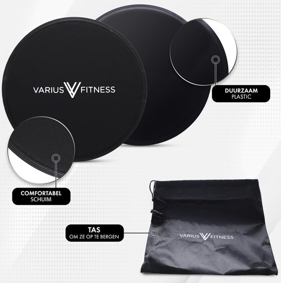 Varius Fitness® PRO Sliding Pads - Sliding Discs - Ab trainer - Core ...