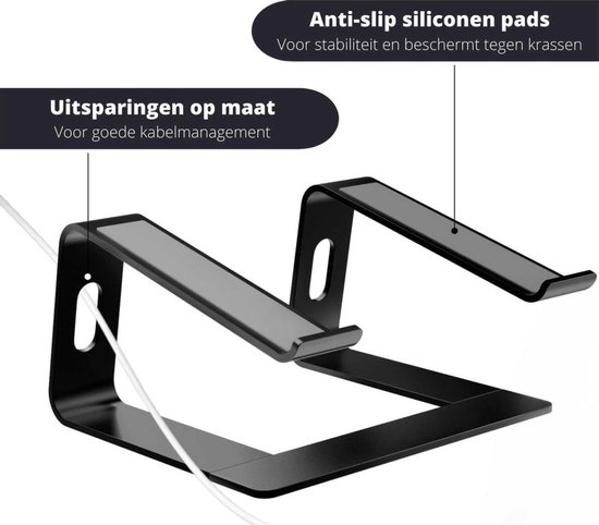 Laptopstandaard - Universeel 10 tot 17 inch - Aluminium - Zwart - Alle ...
