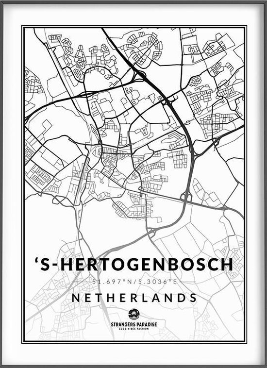 Citymap ‘s-Hertogenbosch (Den Bosch) 21x30 Stadsposter | bol
