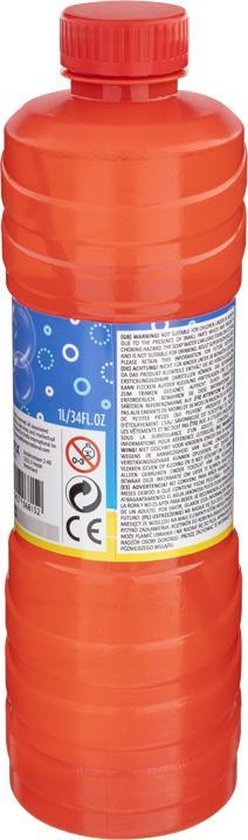 Fles bellenblaas 1Liter | navulling bellenblaas - Rode fles | bol