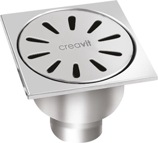 Doucheput Creavit RVS 150x150mm Onderuitlaat | bol.com