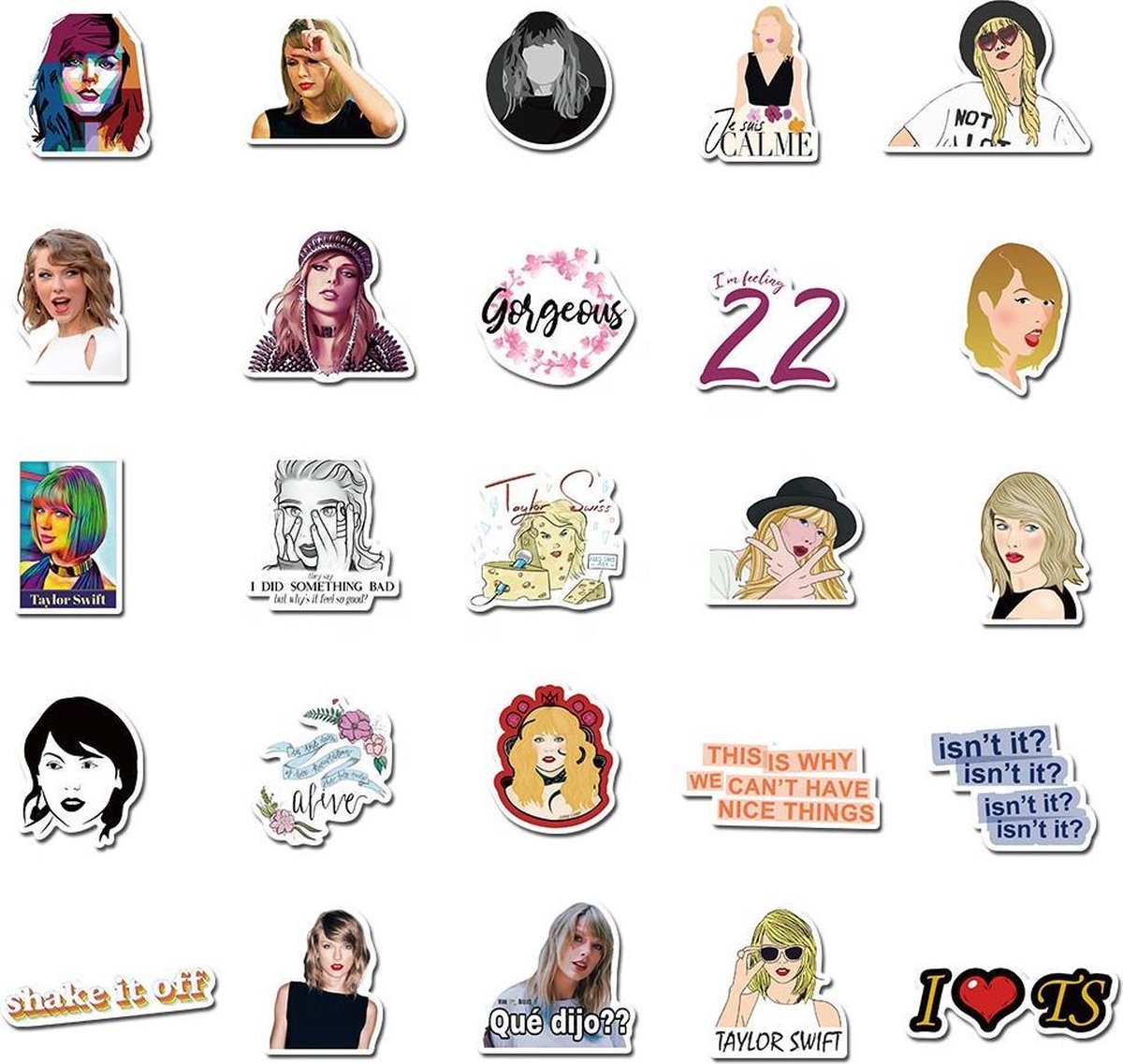 Taylor Swift stickers - 50 stuks - Taylor Swift - Taylor Swift fearless ...