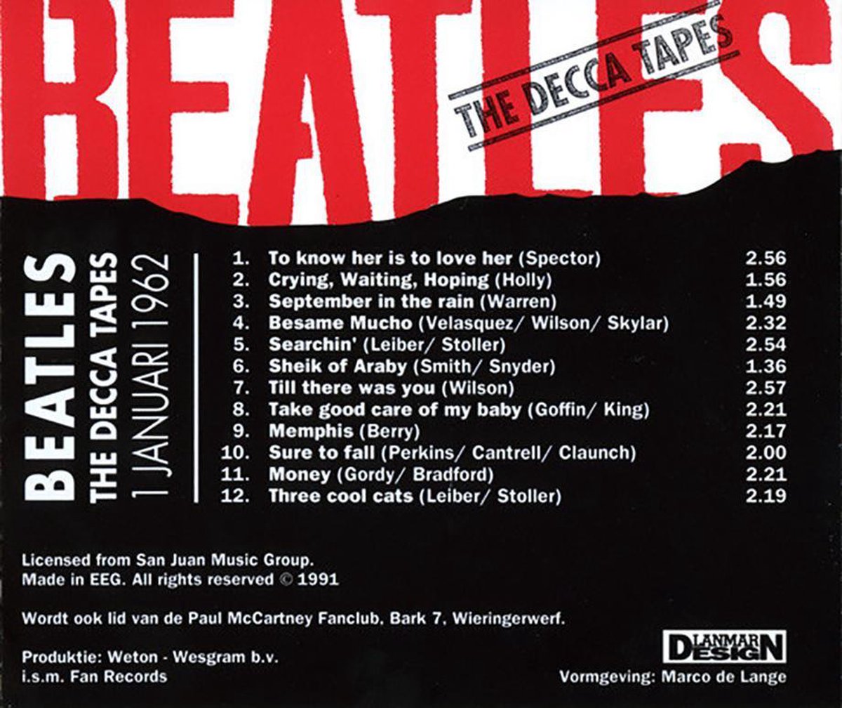 BEATLES - The Decca Tapes, The Beatles | CD (album) | Muziek | bol