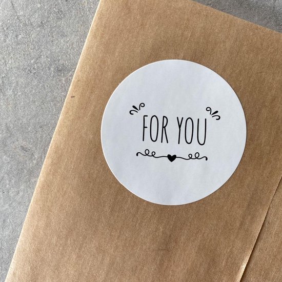 27x Sticker | FOR YOU | 35 mm | wit & zwart | bol.com