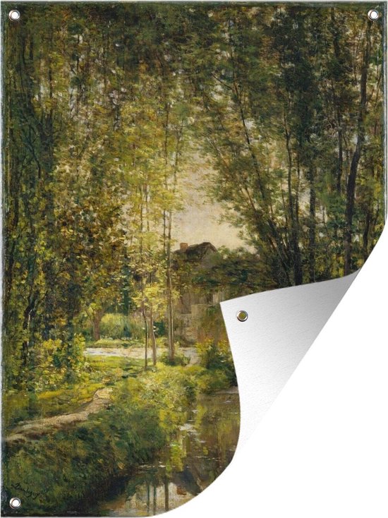 Décoration murale' extérieur Paysage au ruisseau ensoleillé - Peinture de... | bol.com
