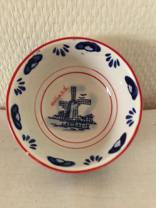 Kom Tapasbowl rond rood Delfts blauw snackkommetje 3stuks | bol