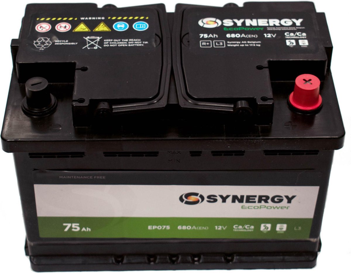 SYNERGY EcoPower 75Ah - 680A 12V R+ - Accu - Loodaccu Startaccu ...