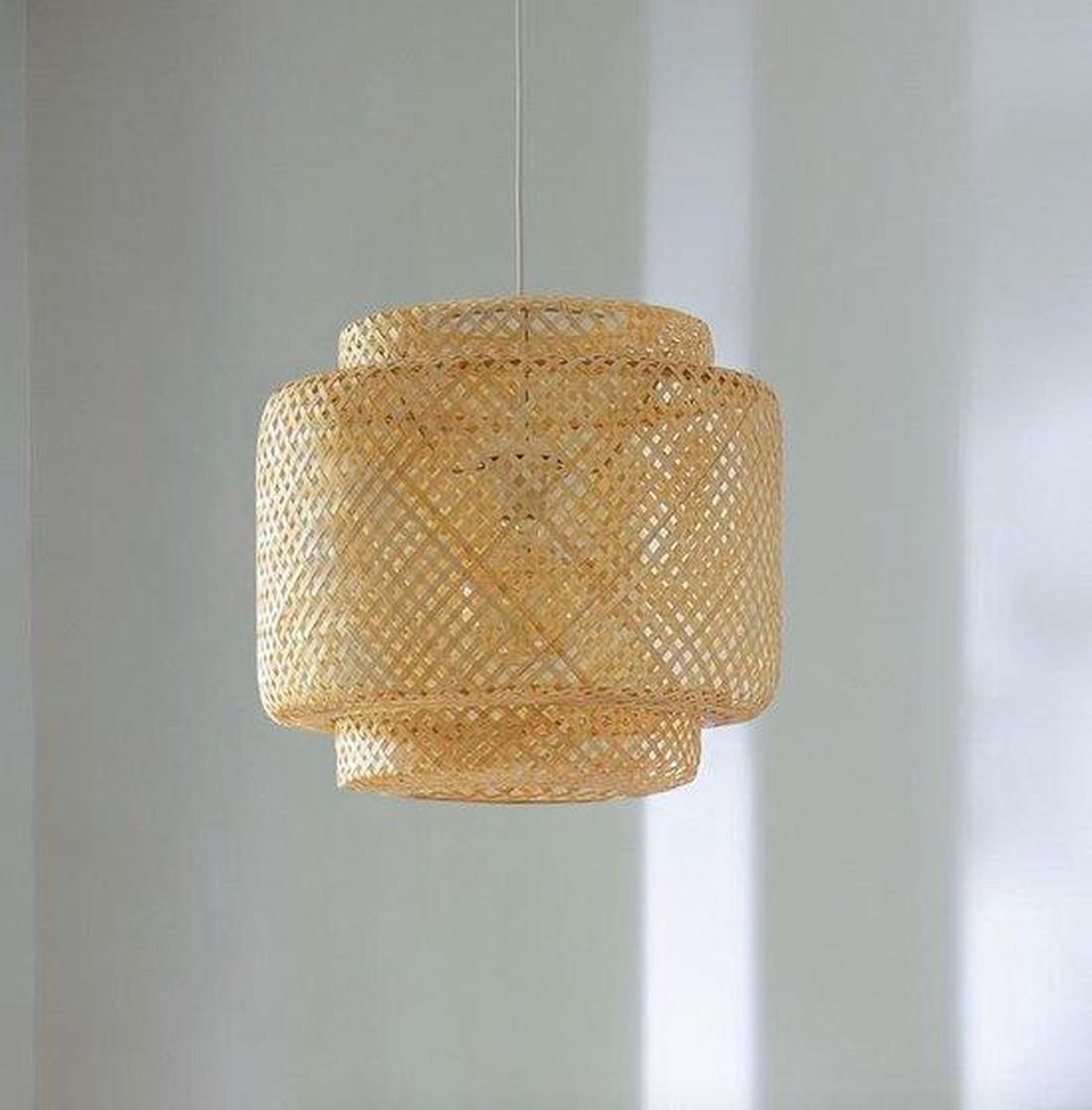 Hanglamp Gevlochten Bamboe - Handgeweven - Verlichting - Rotan ...
