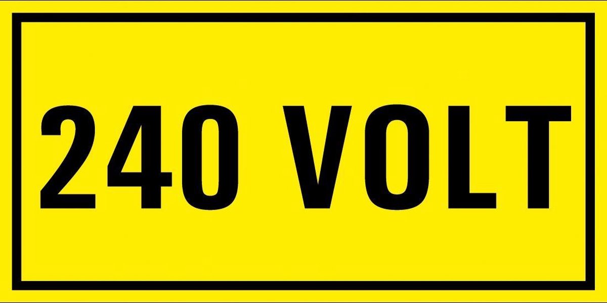 240 volt sticker 100 x 50 mm | bol.com