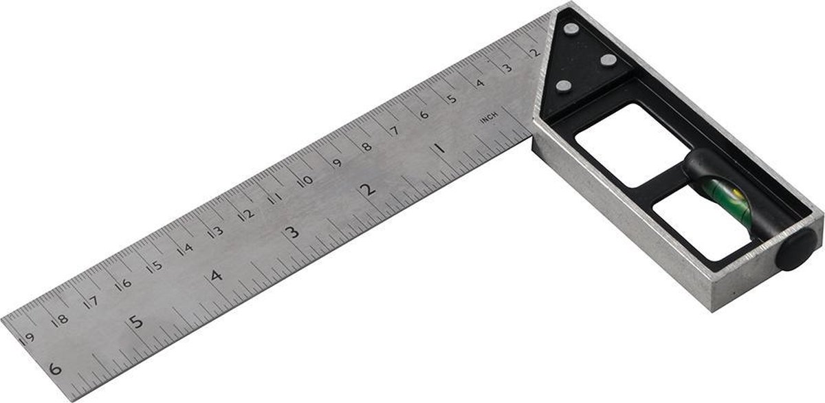 Silverline Winkelhaak met waterpas 150 mm | bol