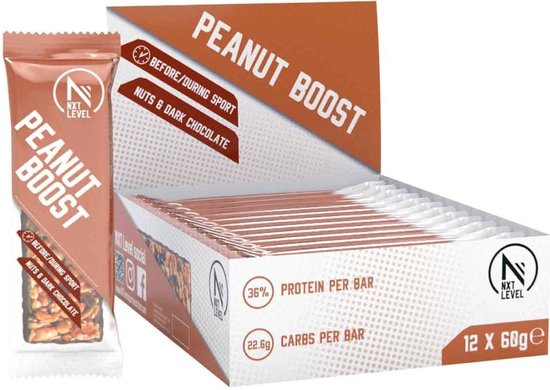 NXT Level Peanut Boost - Snackbox - 12 repen - Noten & Pure Chocolade ...